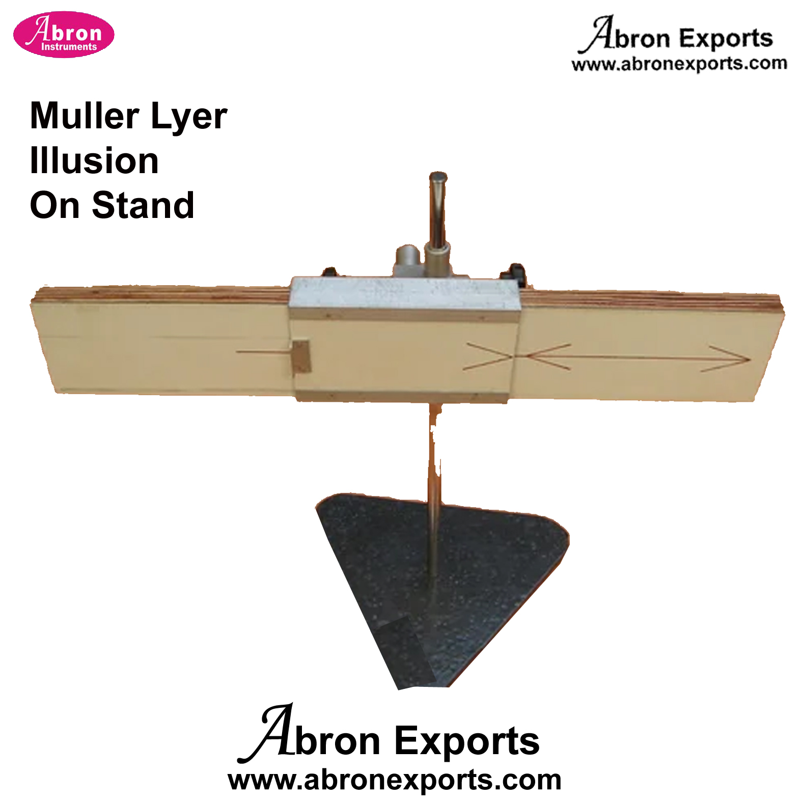 Psychology Muller Lyer Illusion Apparatus on Stand For Psychology ...
