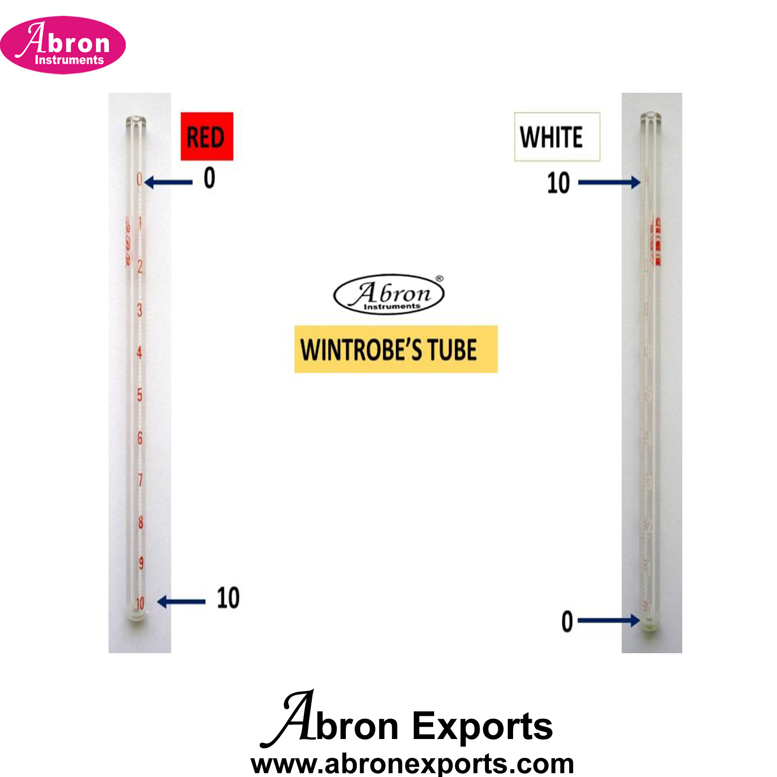 Medical Wintrobe Tube graduated scale spare borosilicate glass pack of ...