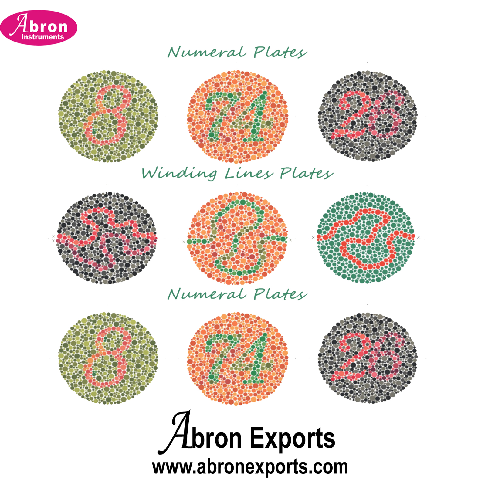 ENT Eye Testing chart for colour deficiency Ishihara Test Chart colour ...