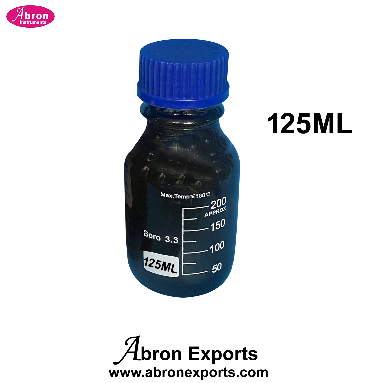 Reagent Bottle Duran Amber Blue Screw Cap 150ml Wide Mouth Borosilicate ...