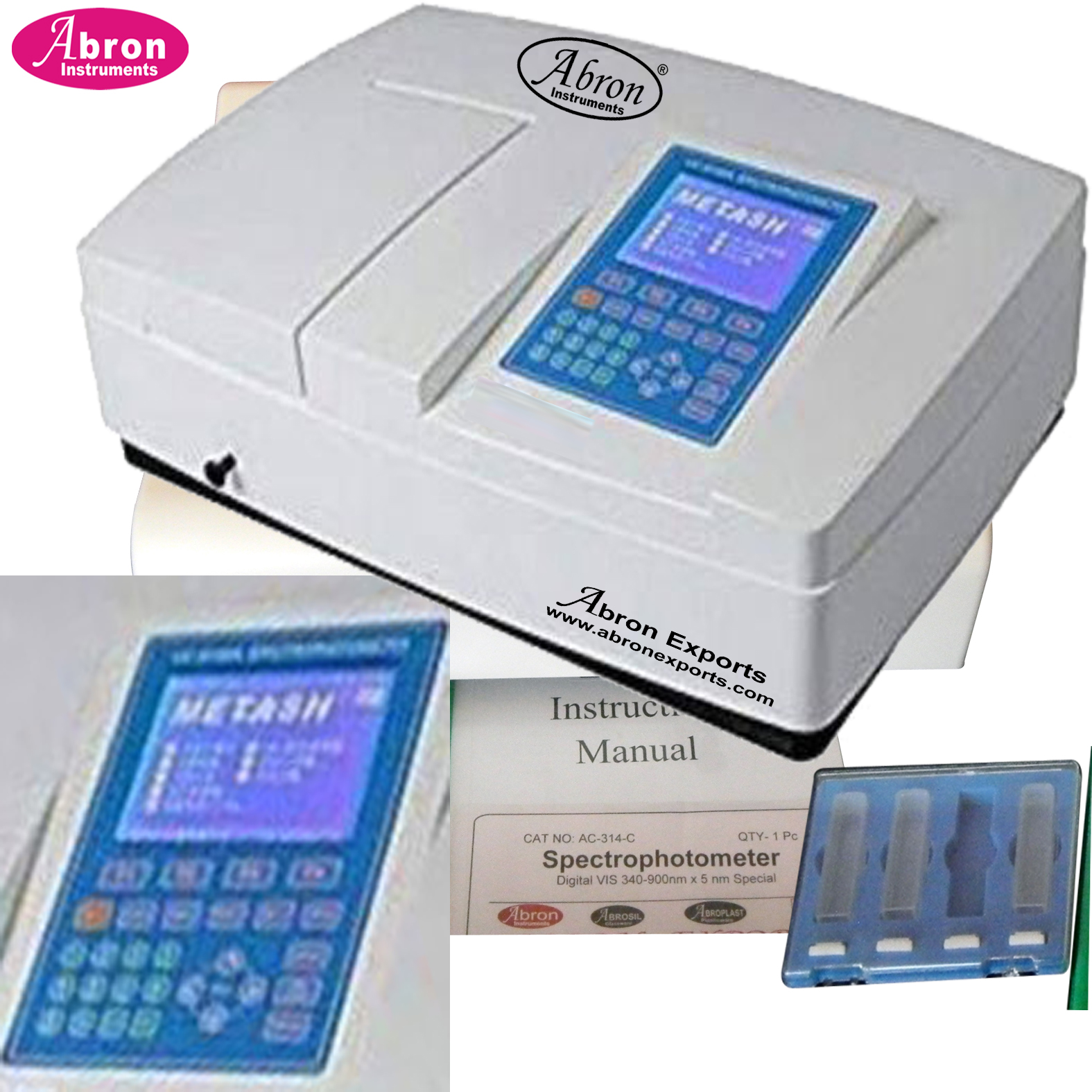 Spectrophotometer Double Beam Digital 190-1100nm LC 0.5nm UV-VIS ...