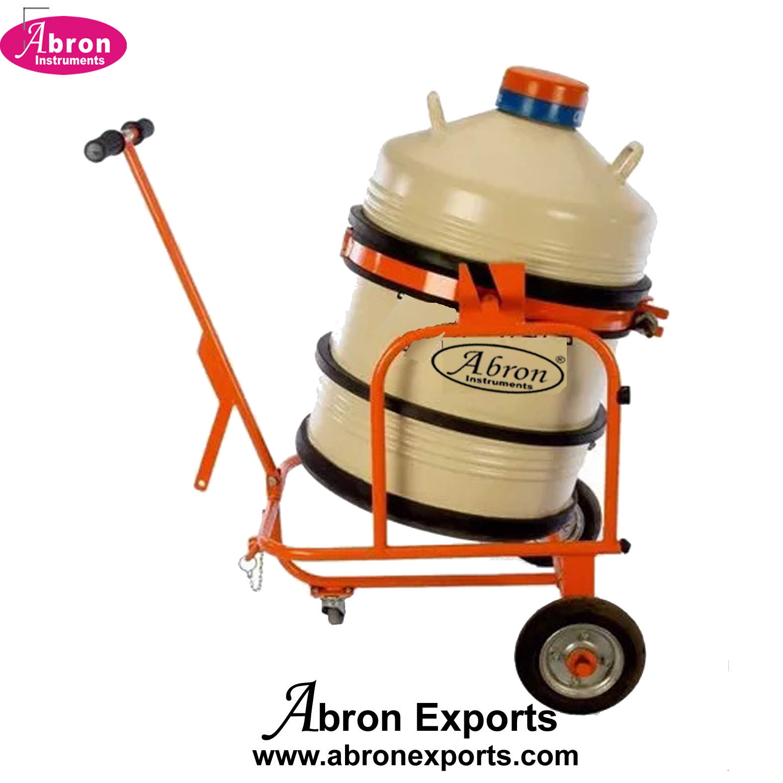 Cryogenic Liquid Nitrogen Tank Container With Roller 3 Wheels 55 Liters ...