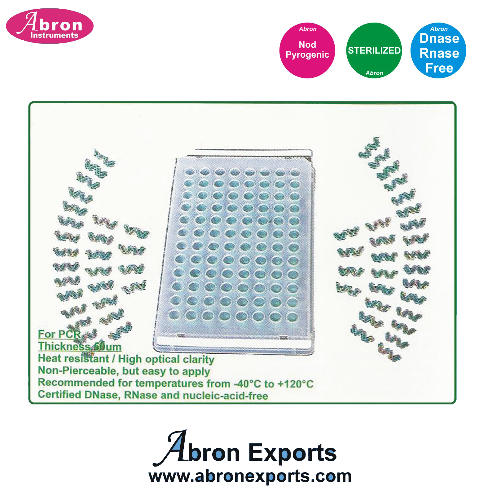 PCR Plate Thermal Seal Plate Seal Sterile 96 Wells for Cold Storage ...