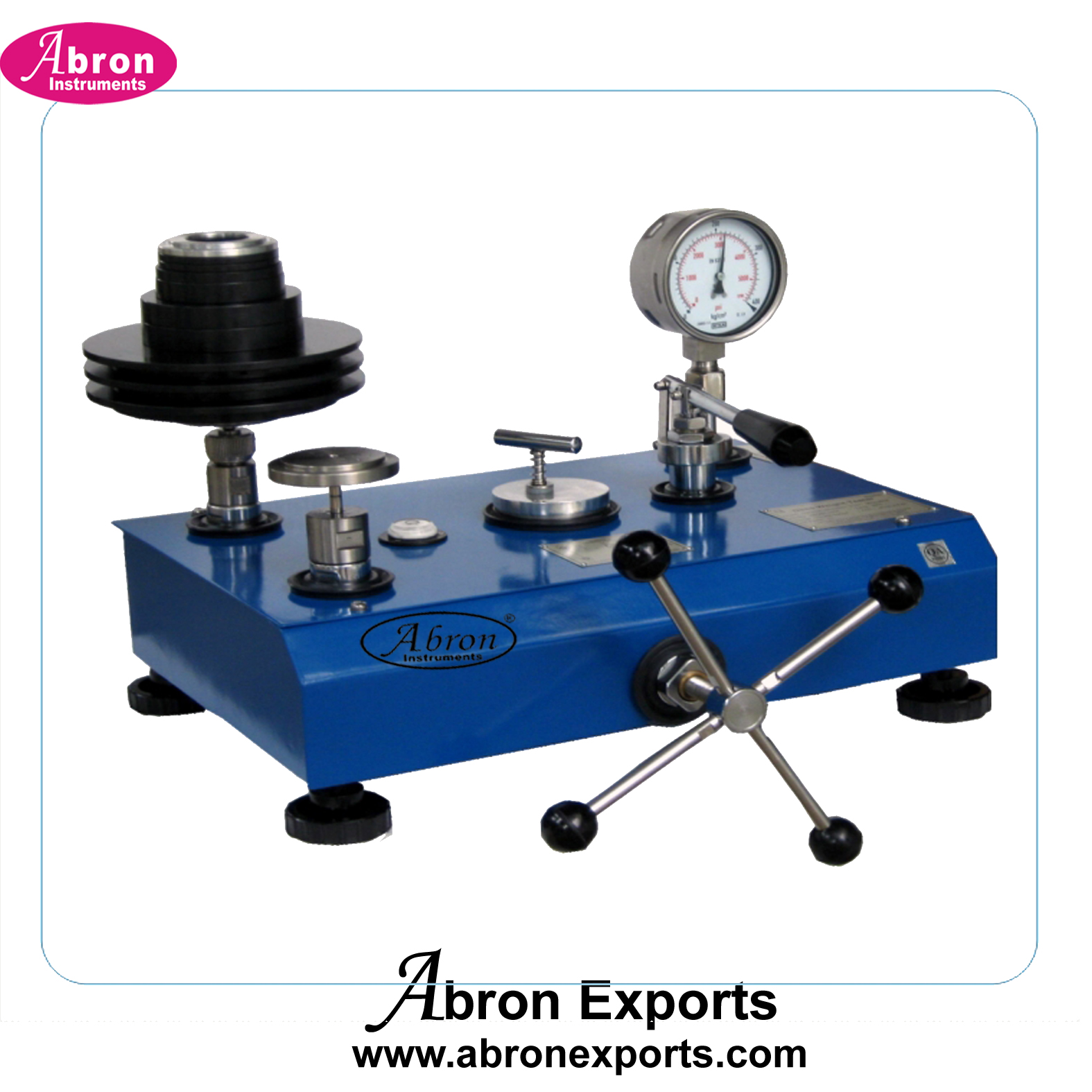 Mechanical Lab Dead Weight Pressure Calibrator Gauge Tester New Abron ...