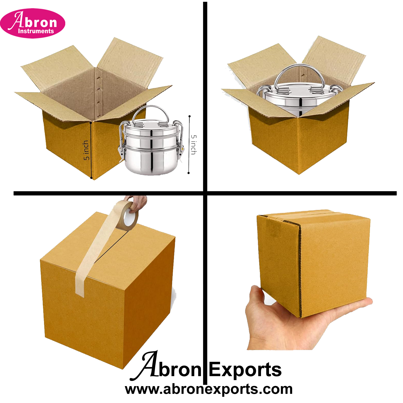 Box Cardbox 3 Ply 5 x5 x5inch 12cm Corrugated Cardboard Brown Box for ...
