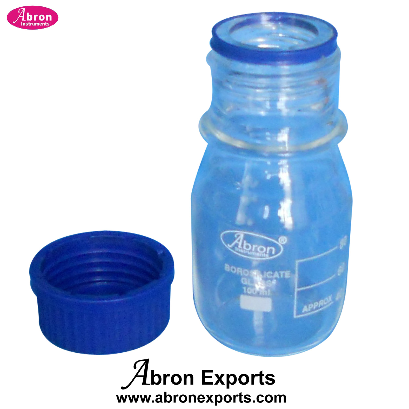 Glass Bottle Autoclavable bottle screw caps blue wide mouth 25ml 30ml ...