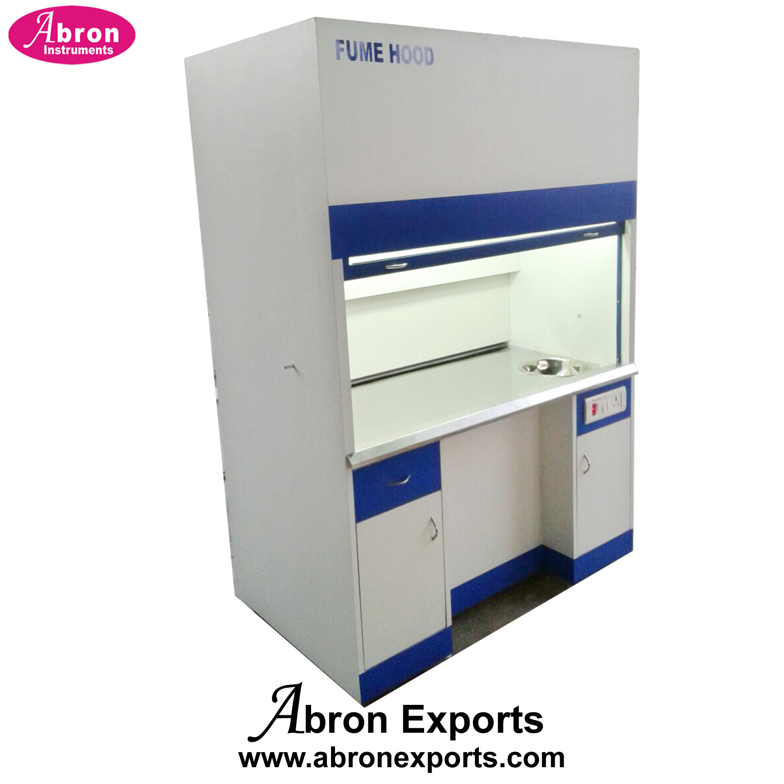 Laminar air flow horizontal 2x4 feet standing front view wooden abron ...
