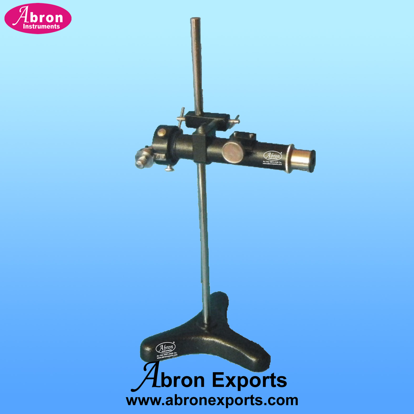 Reading telescope with focusing rack and pinion on stand rod clamp ...