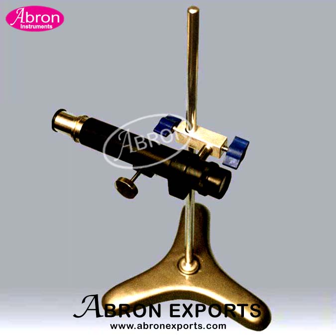 Reading telescope with focusing rack and pinion on stand rod clamp ...