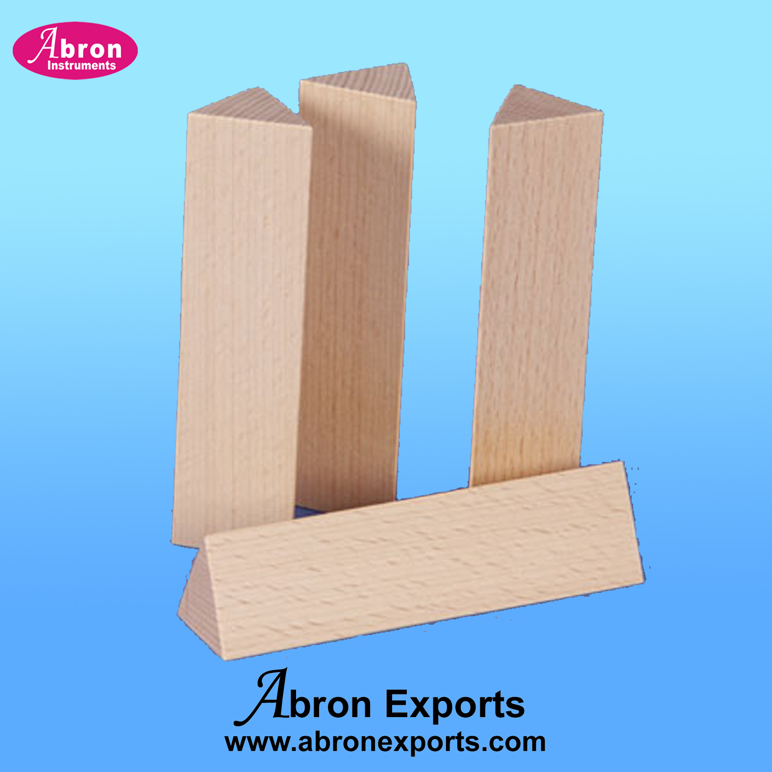 Wooden wedge 25x25x50 cm Triangular pillar pack of 10 abron AP-968-P5 ...