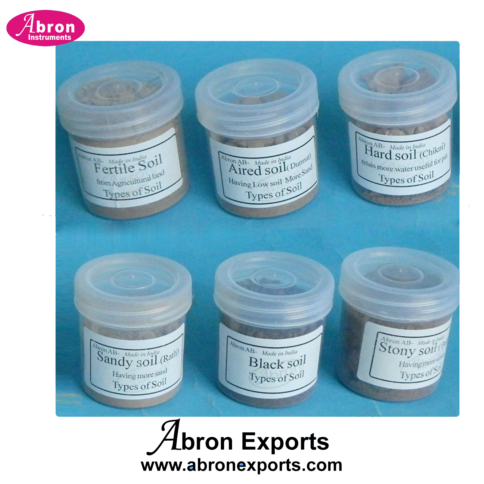 Types of a soil collection set of 20 abron geology | Geography Deptt ...